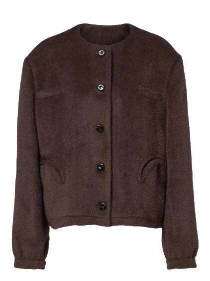 BLAZÉ MILANO Gliss Chevron Alpaca And Wool Jacket - Black