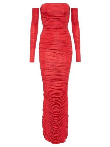 Alex Perry Hyland Embellished Jersey Gown - Red