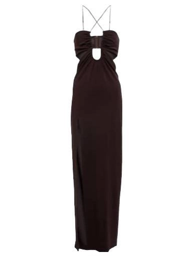NENSI DOJAKA Cutout Jersey Maxi Dress - Black