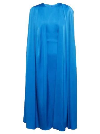 Alex Perry Beckett Satin Crepe Midi Dress - Blue