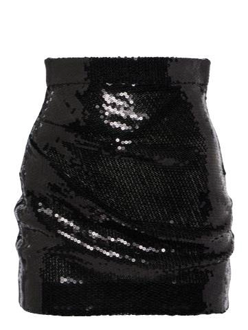 Alex Perry High-rise Sequined Mini Skirt - Black