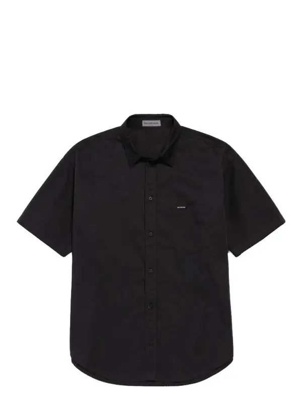 Balenciaga Workwear Short Sleeve Shirt - Black