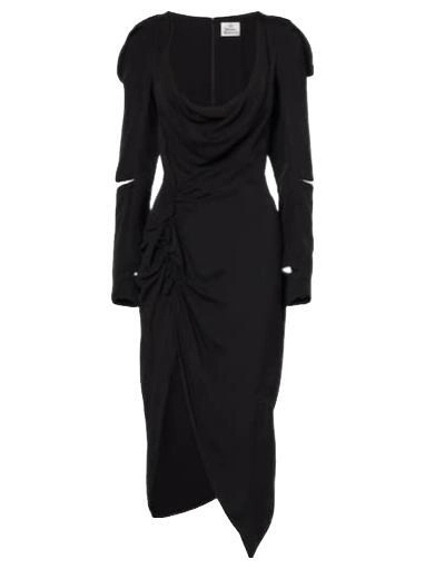 VIVIENNE WESTWOOD Draped Midi Dress - Black