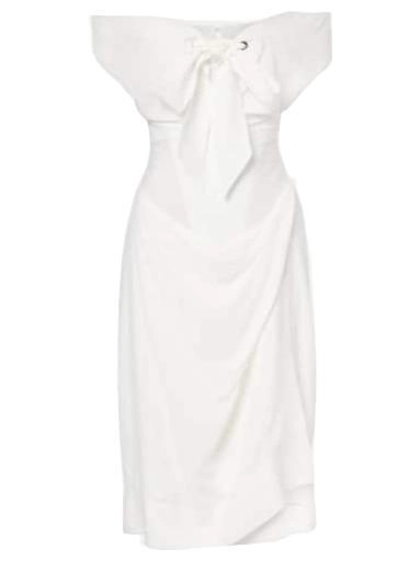 VIVIENNE WESTWOOD Bridal Bow Detail Midi Dress - White