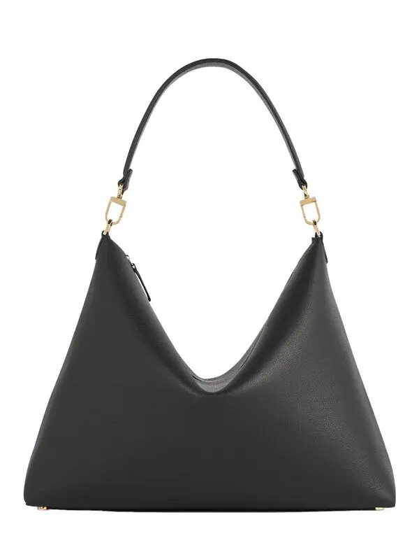 TOTEME Leather Bevel Bag - Black