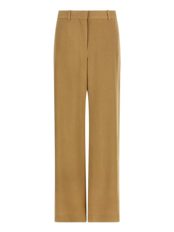 THE ROW Dender Pleated Wide-leg Trousers - Brown