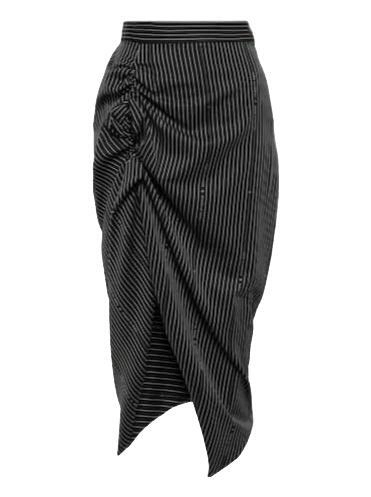 VIVIENNE WESTWOOD Pinstripe Draped Skirt - Black