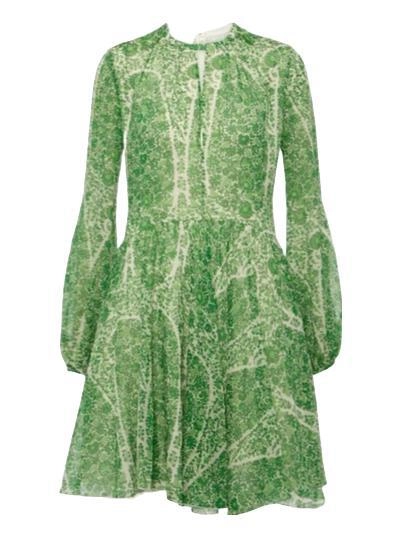 Giambattista Valli Printed Silk Georgette Minidress - Green