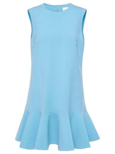 Oscar De La Renta Ruffled Wool-blend Minidress - Blue