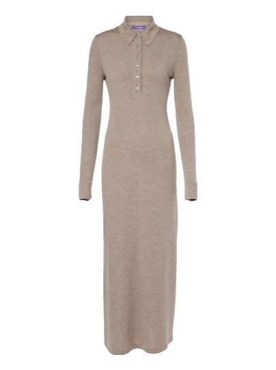 Ralph Lauren Knitted Polo Dress - Nude