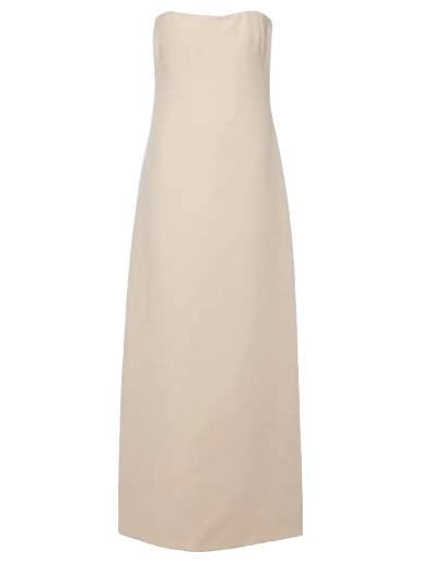 Gabriela Hearst Opus Wool And Silk Midi Dress - Nude