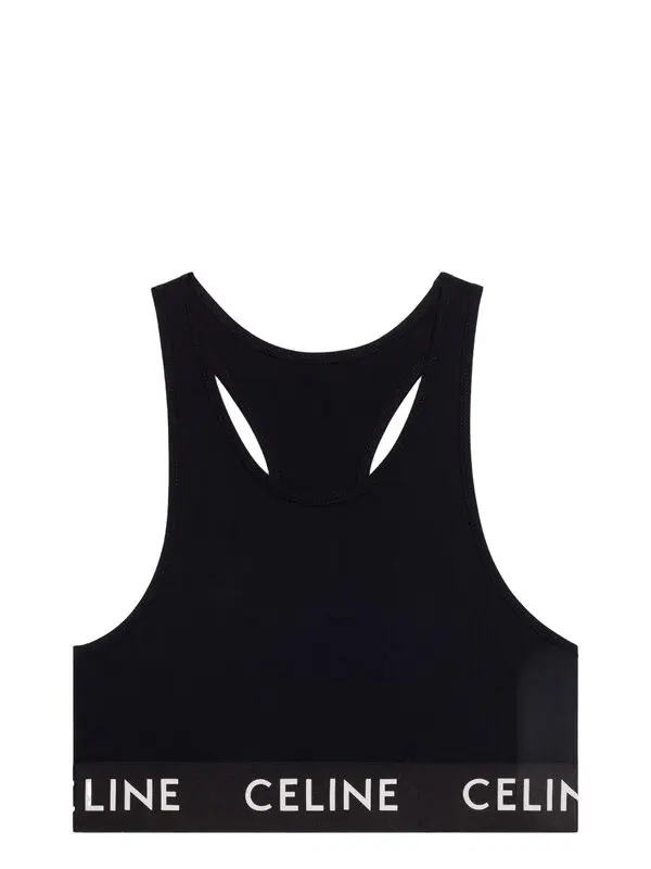 Celine Technical Jersey Bra Top - Black