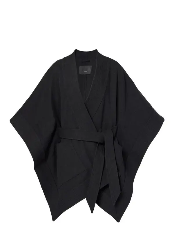 Wardrobe.NYC Belted Cape - Black