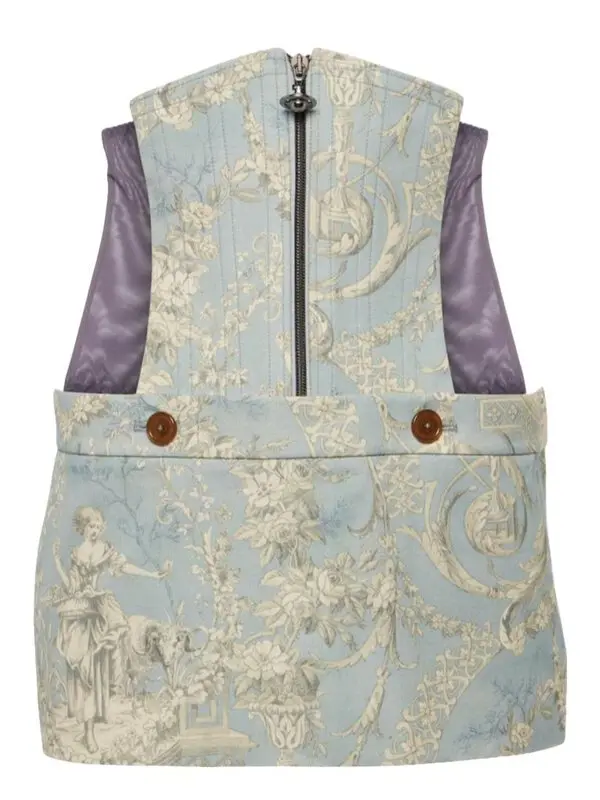VIVIENNE WESTWOOD Foam Corset Cotton Miniskirt - Gray