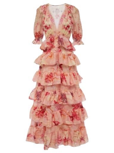 Camilla Embellished Floral Cotton And Silk Maxi Dress - Nude