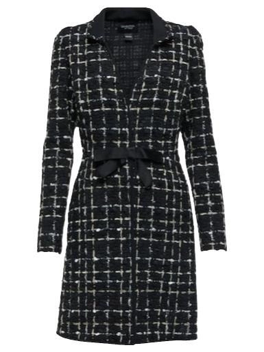 Giambattista Valli Tweed Mini Dress With Bow Detail - Black