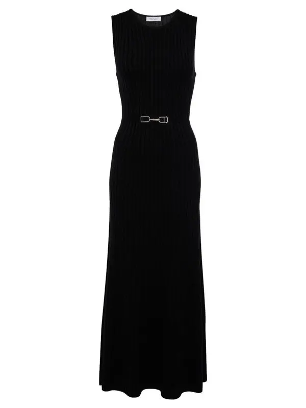 Gabriela Hearst Meier Ribbed Wool And Cashmere Maxi Dress - Black