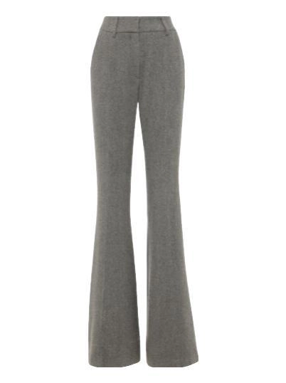 Gabriela Hearst Rhein High-rise Wool And Cashmere Flared Pants - Gray