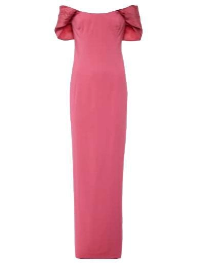 Oscar De La Renta Off-shoulder Cady Gown - Red