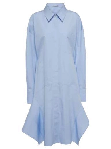 Stella McCartney Asymmetrical Hem Shirt Dress - Blue