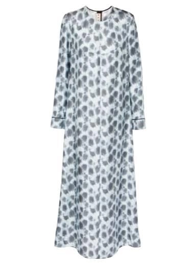 Marni Printed Silk Maxi Dress - Gray