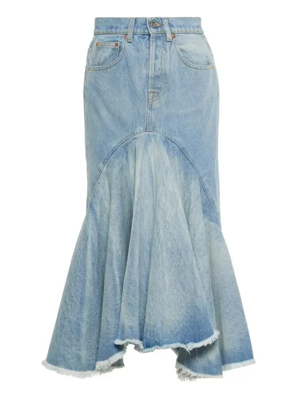 Vetements Denim Midi Skirt - Blue