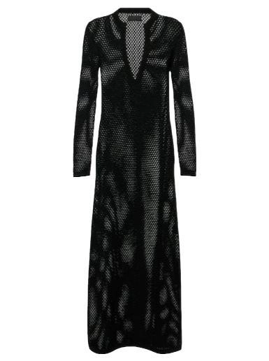 NILI LOTAN Maxi Dress With V-neck And Cut-out Details - Black