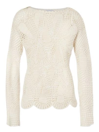 Gabriela Hearst Caps Crochet Wool And Cashmere Top - White