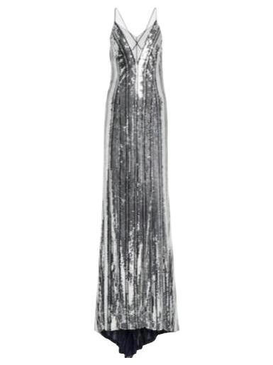 Galvan Kate Sequin Gown - Gray