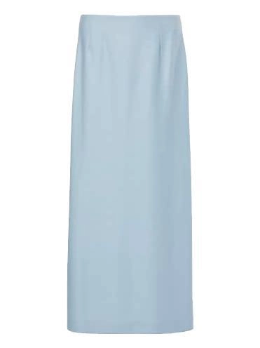Gabriela Hearst Defina Silk And Wool Midi Skirt - Blue