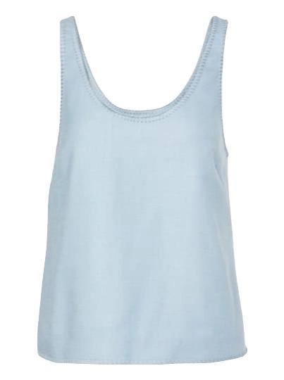 Gabriela Hearst Silk And Wool Tank Top - Blue