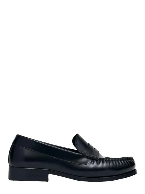 ALOHAS Rivet Leather Loafers - Black