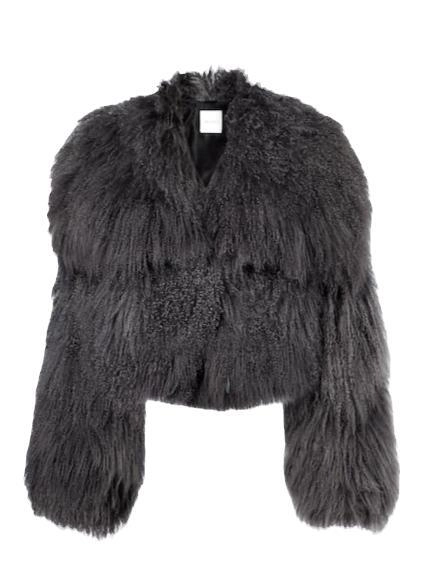 Attico Shearling Jacket - Black