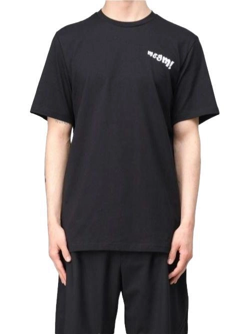 MSGM Logo Embroidered Jersey T-shirt - Black