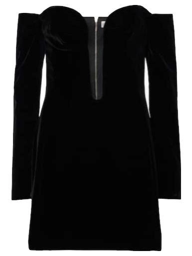 Nina Ricci Off-shoulder Velvet Corset Dress - Black