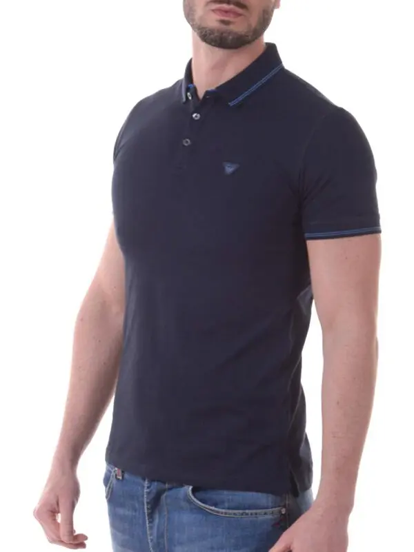 Emporio Armani Logo Slim Polo Shirt - Black