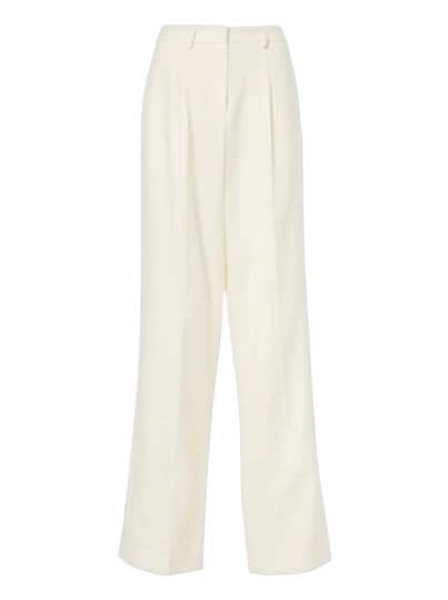 Magda Butrym Wool And Silk Wide-leg Pants - White