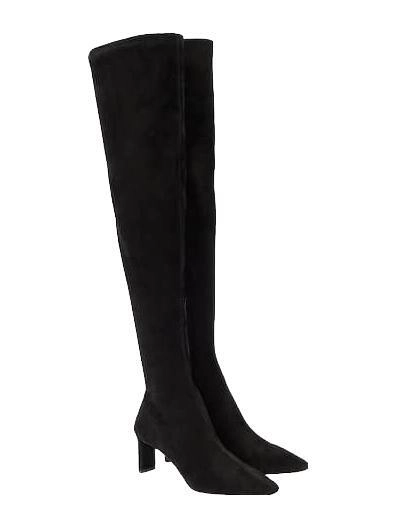 AQUAZZURA Knee-high Suede Boots - Black