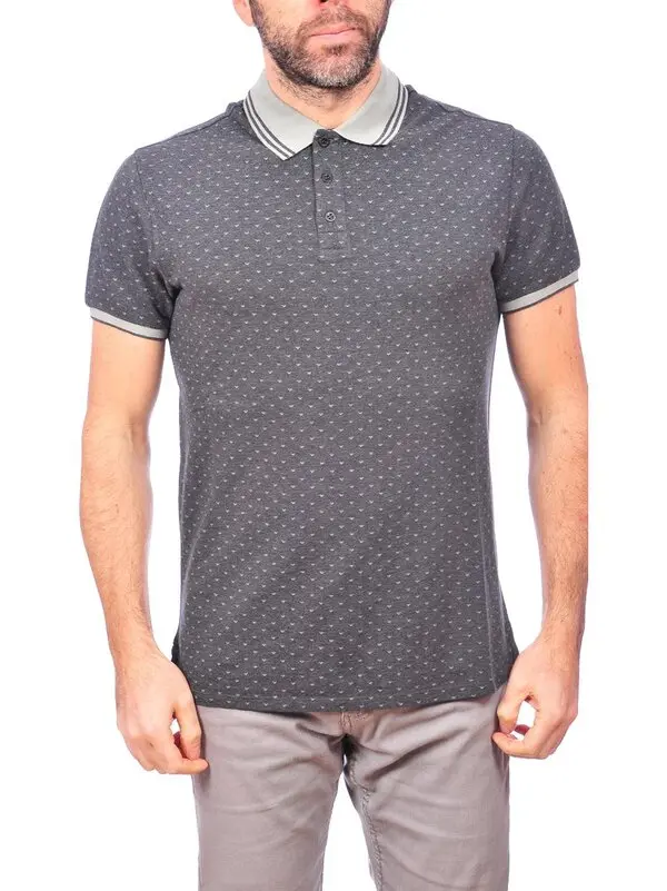 Emporio Armani Logo Slim Polo Shirt - Gray