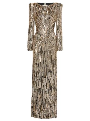 Jenny Packham Avalon Sequin Gown - Green