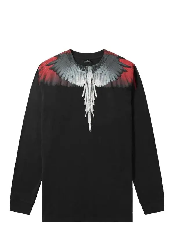 MARCELO BURLON COUNTY OF MILAN Printed Long-sleeved T-shirt - Black
