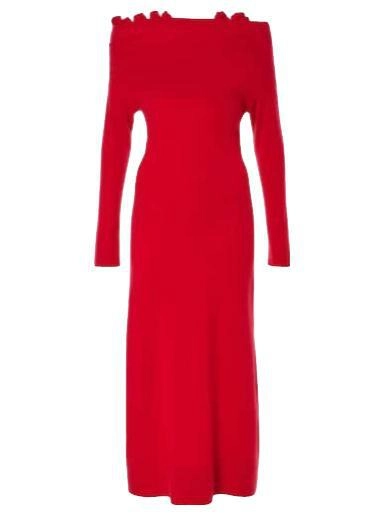 Altuzarra Lunaire Off-shoulder Cashmere Gown - Red