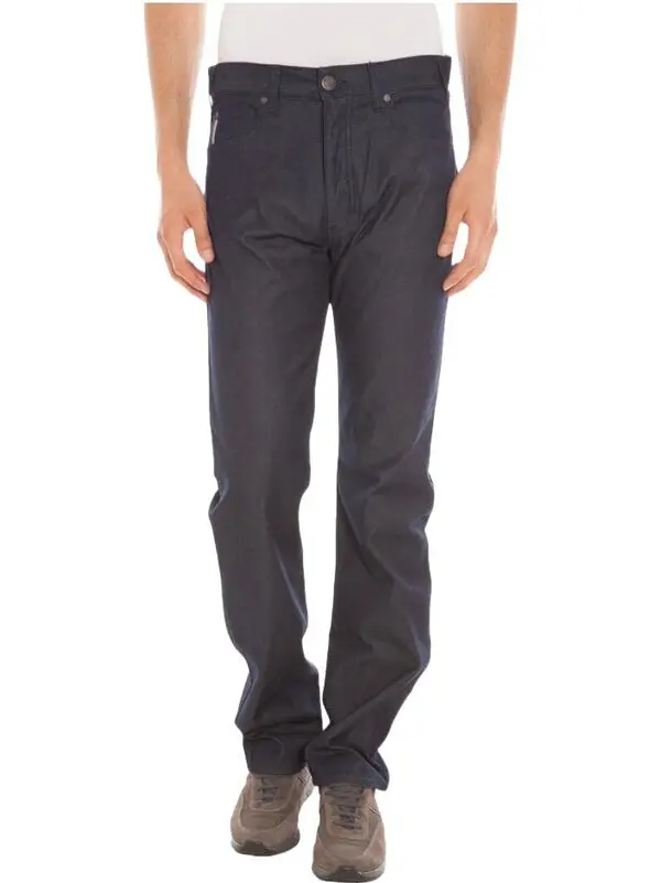 Emporio Armani Logo Regular Fit Dark Wash Jeans - Black