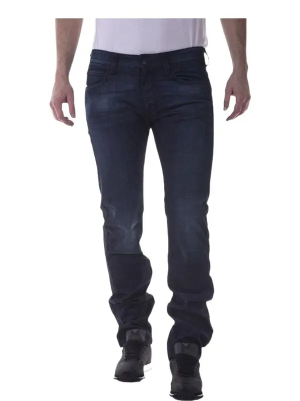 Emporio Armani Slim Fit Cotton Jeans - Black