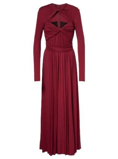Giambattista Valli Long Sleeve Cutout Dress - Red