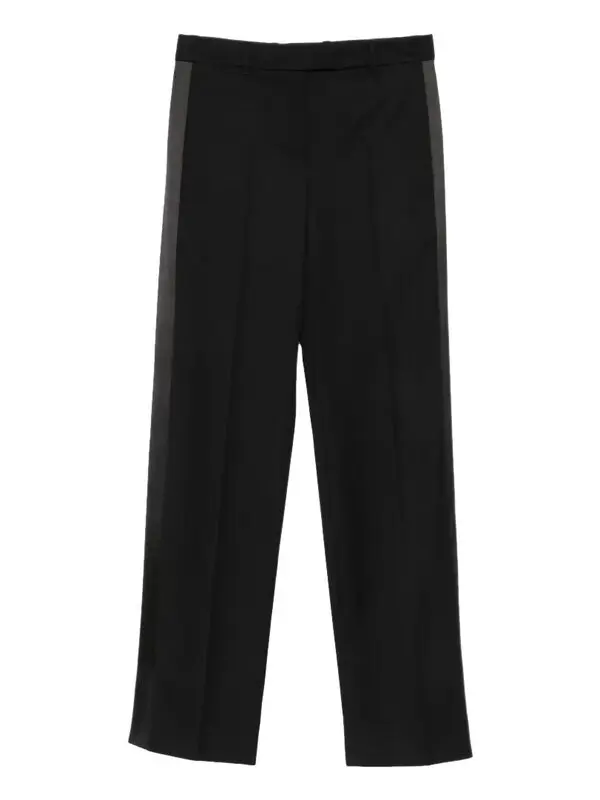 Alexander McQueen Tailored Trousers With Satin Trim - Black