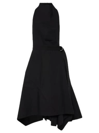 Proenza Schouler Yoko Cotton-blend Poplin Wrap Dress - Black