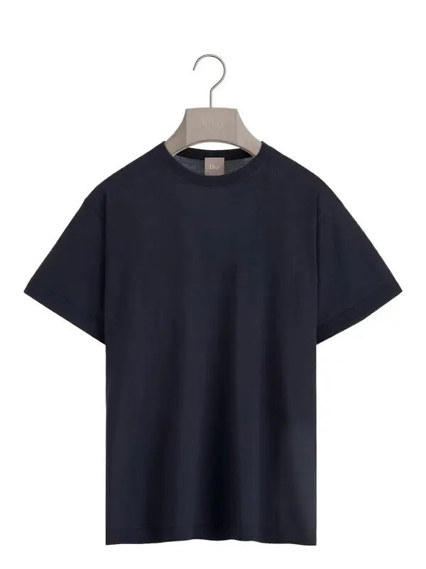 Dior T-shirt With Embroidery, Relaxed Fit - Navy Blue