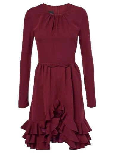 Giambattista Valli Ruffled Crêpe Mini Dress - Red