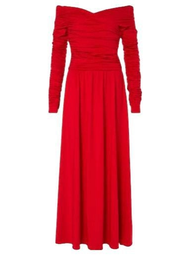 Altuzarra Off-the-shoulder Draped Maxi Dress - Red